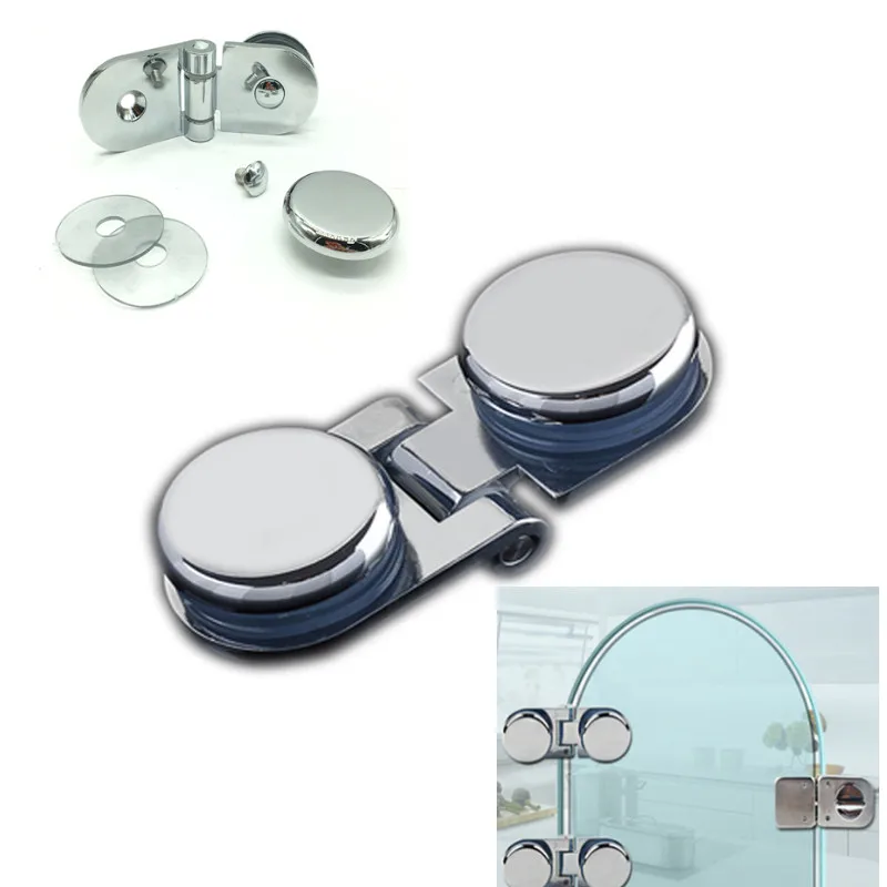 Zinc-alloy-glass-fix-clamps-6-12mm-glasplate-Bilateral-Clip-door-hinge ...