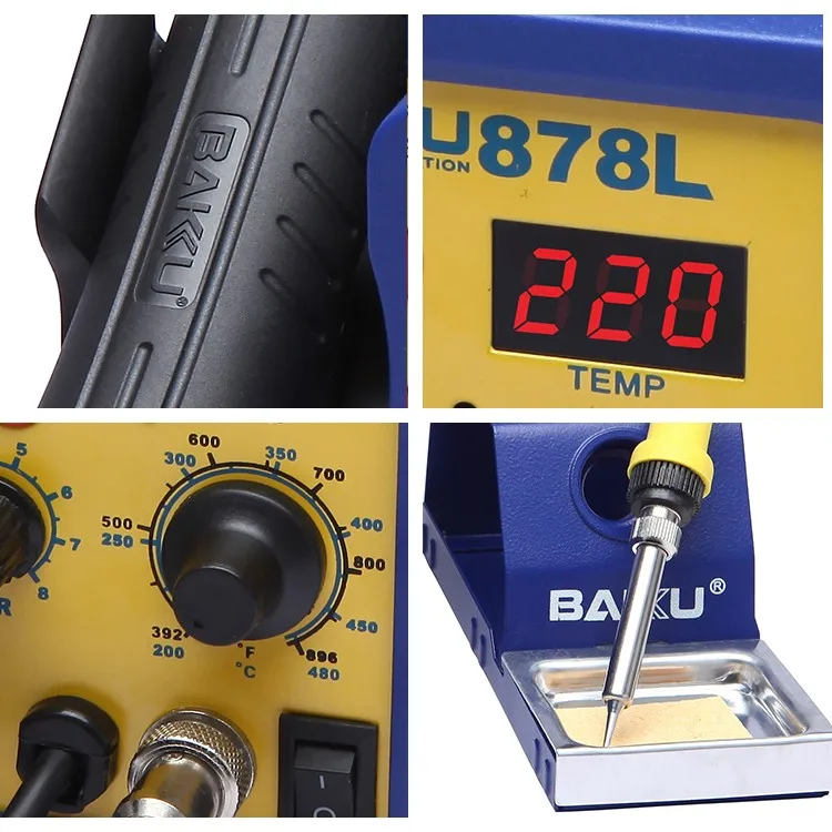 BAKU BK-878L LED digital display mobile rework soldering station SMD ...