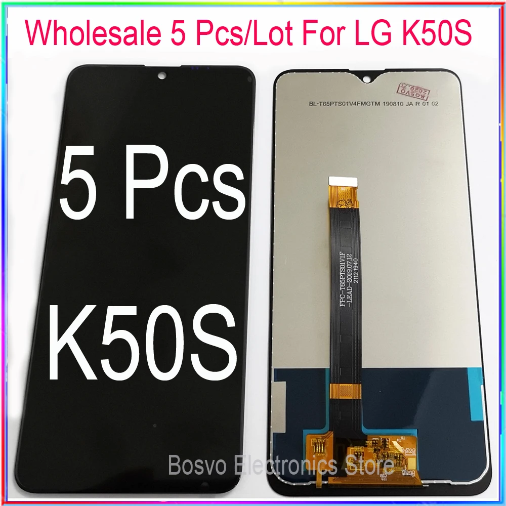 atacado 5 peças/lote para lg k50s lcd display com conjunto de digitador ...