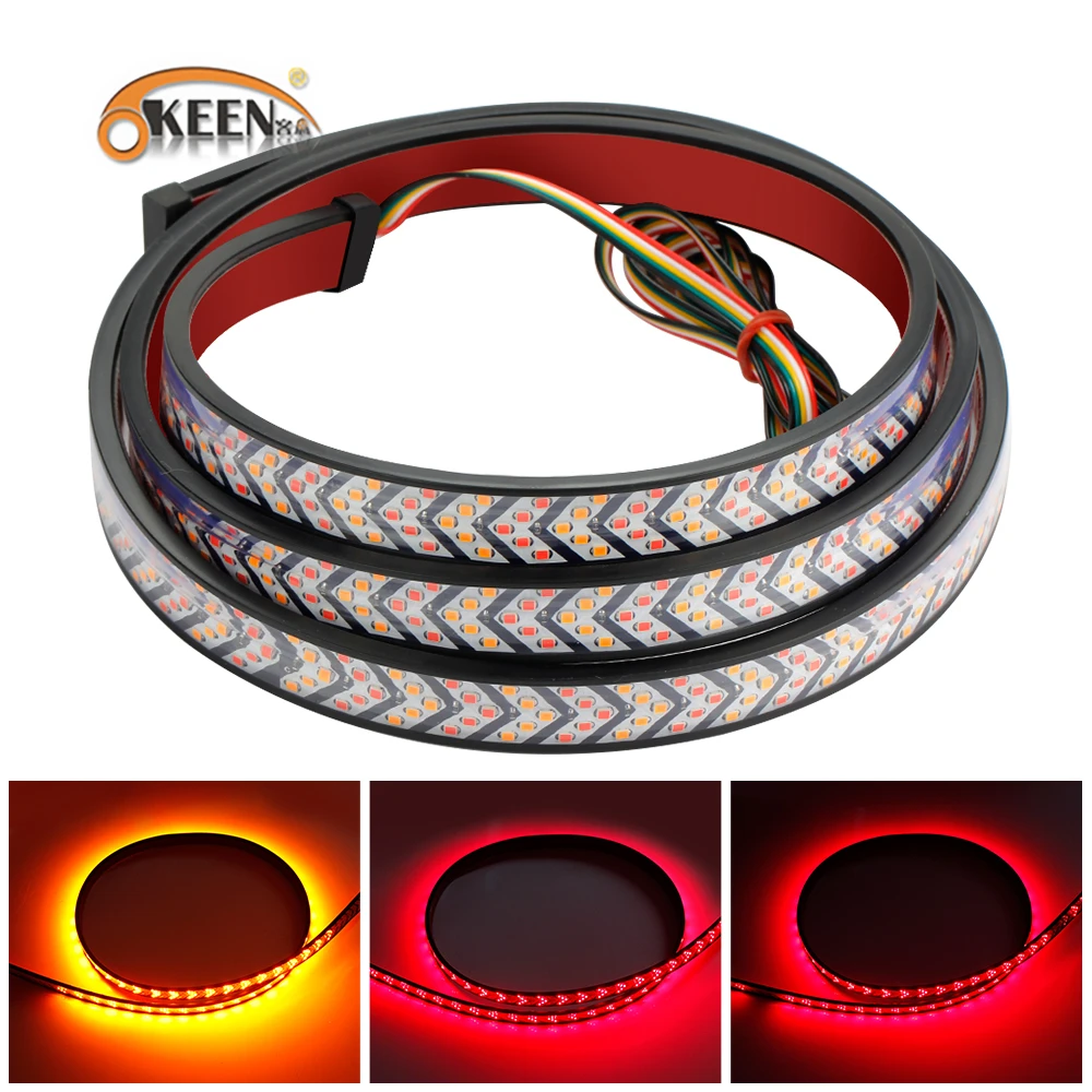 Okeen 24v Led Strip Car Brake Light Arrow 79 Inch 200cm Red Yellow ...