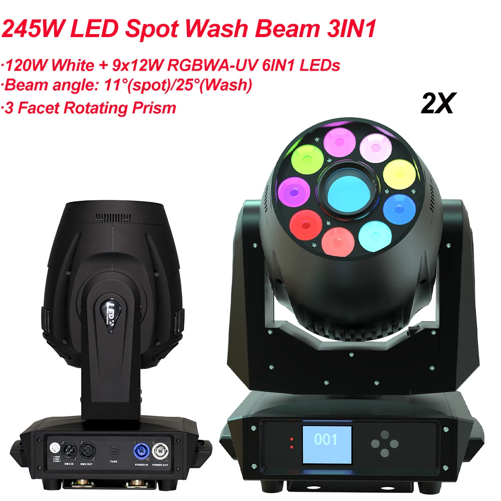 2Pcs-Lot-New-245W-LED-Spot-Wash-Beam-3IN1-Moving-Head-Light-3-Facet ...