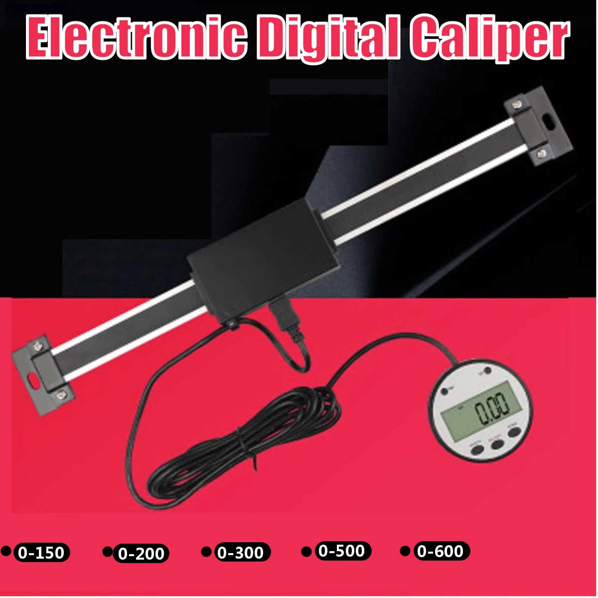 Professional Digital Scale Ruler 0 150mm 0.01 mm DRO Magnetic Remote ...