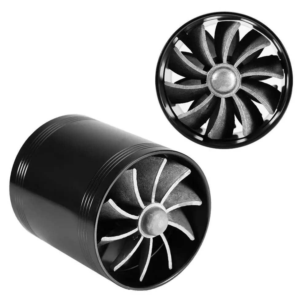 Gas Generator Car Air Intake Turbonator Dual Fan Turbine Super Charger ...