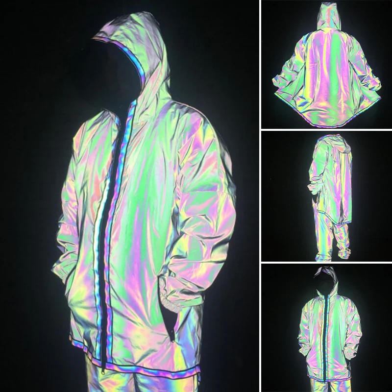 Rainbow-Reflective-Clothes-Outdoor-Leisure-Reflective-Jacket-Double ...