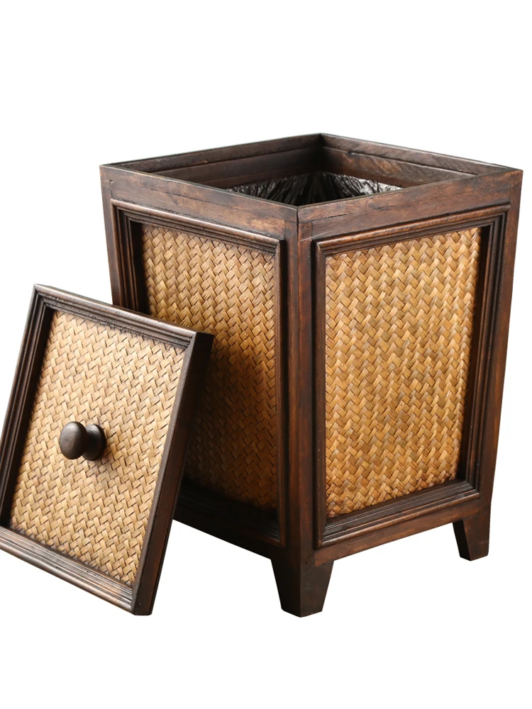 Restore Ancient Ways The Cane Makes Up Rubbish Bin Bin Creative ...