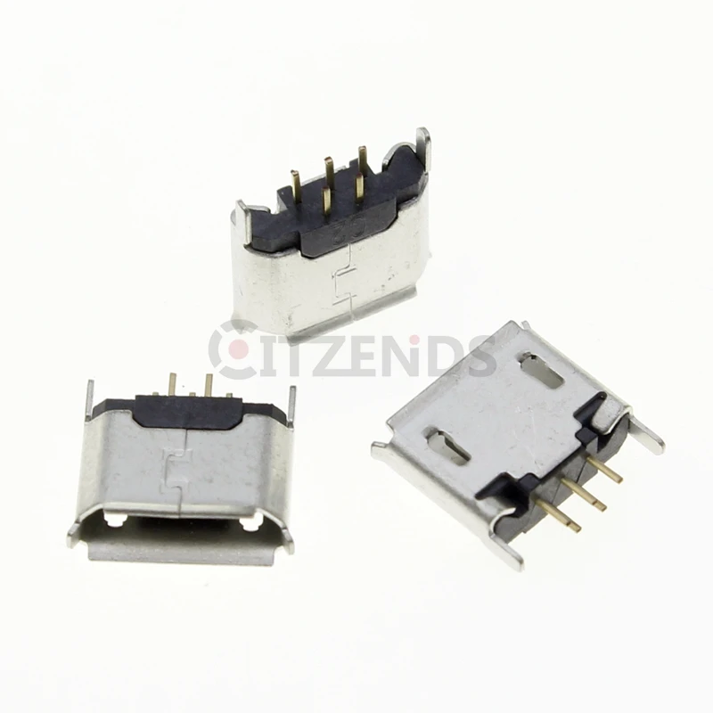 10pcs-Micro-USB-5pin-Connector-Vertical-seat-180-degrees-B-type-2-feet ...