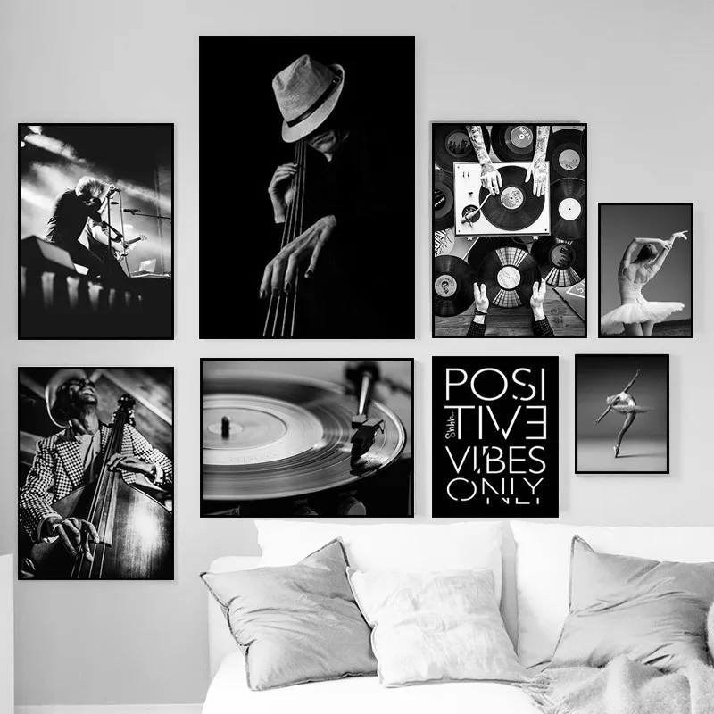Black And White Music Paintings