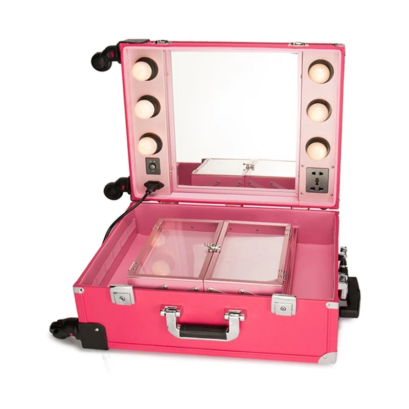 Professional-Rolling-Cosmetic-Case-Beauty-Makeup-Trolley-Suitcase-LED ...