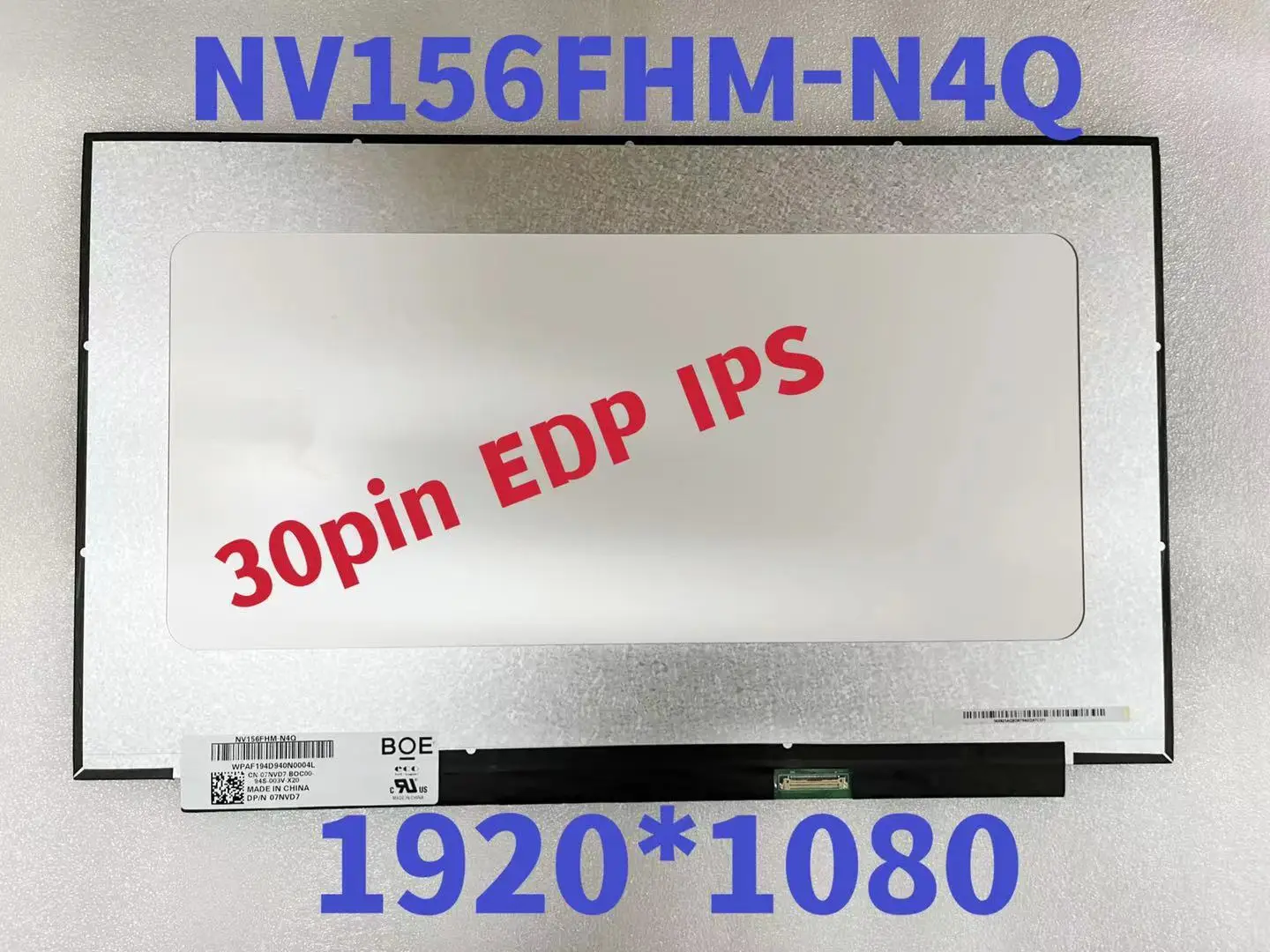 15.6 Polegada magro tela lcd do portátil 1920*1080 fhd 72% ntsc edp 30 ...