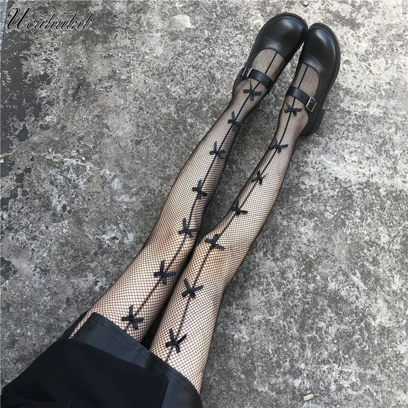 Ucuhulnl Fishnet Stockings Female Fashion Sexy Hollow Breathable ...