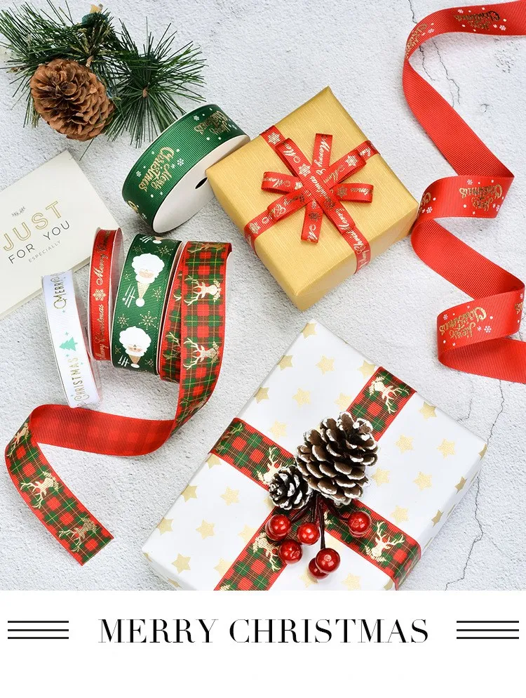 Лента Рождественский подарок обертывание лента Подарочная обертка с ...