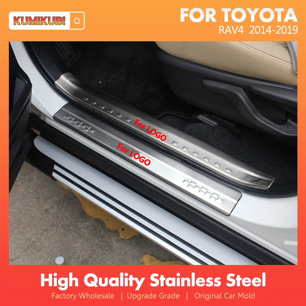 For-Toyota-RAV4-RAV-4-Accessories-2014-2019-Stainless-Steel-Scuff-Plate ...