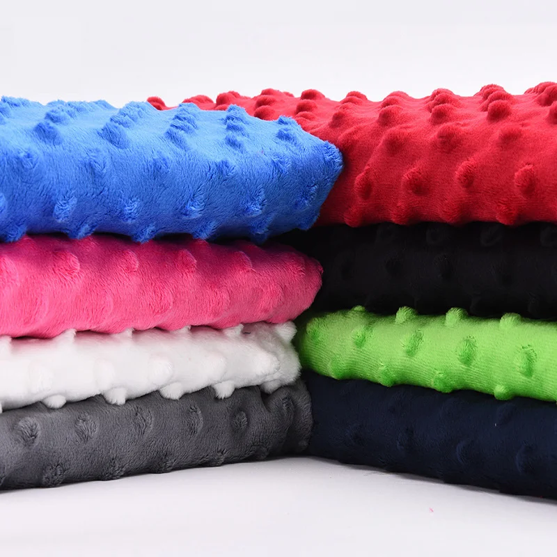 50-150cm-17Colors-Super-Soft-Minky-Dot-Fabric-Handwork-Sewing-Blanket ...