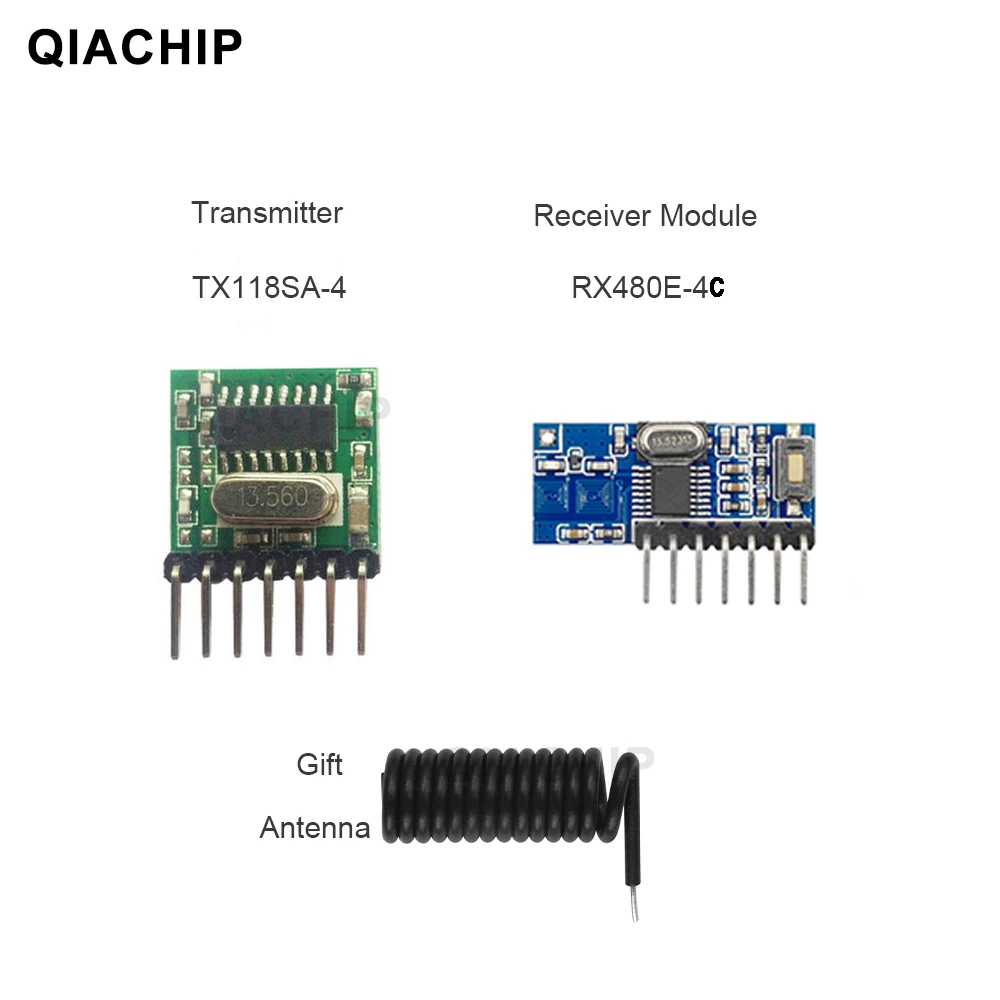 QIACHIP 433MHz RF Transmitter Module Wireless Remote Control Module ...