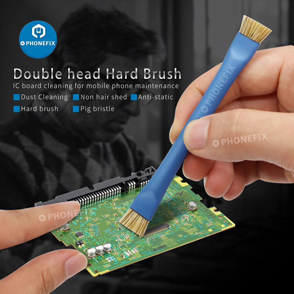 PHONEFIX Double Head Brush ESD Safe Brush Anti-Static Brush Repair ...