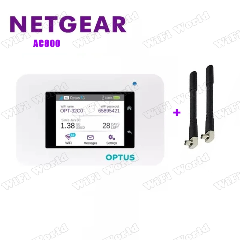 Netgear Aircard 800S (AC800S) LTE Cat.9 Mobile Hotspot +2pcs antennas
