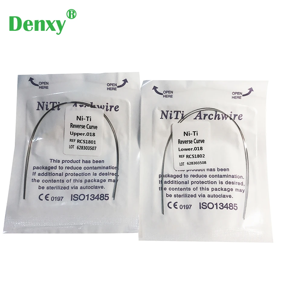 Denxy 12pc Natural Rcs Orthodontic Archwire Niti Wire Dental Reverse ...