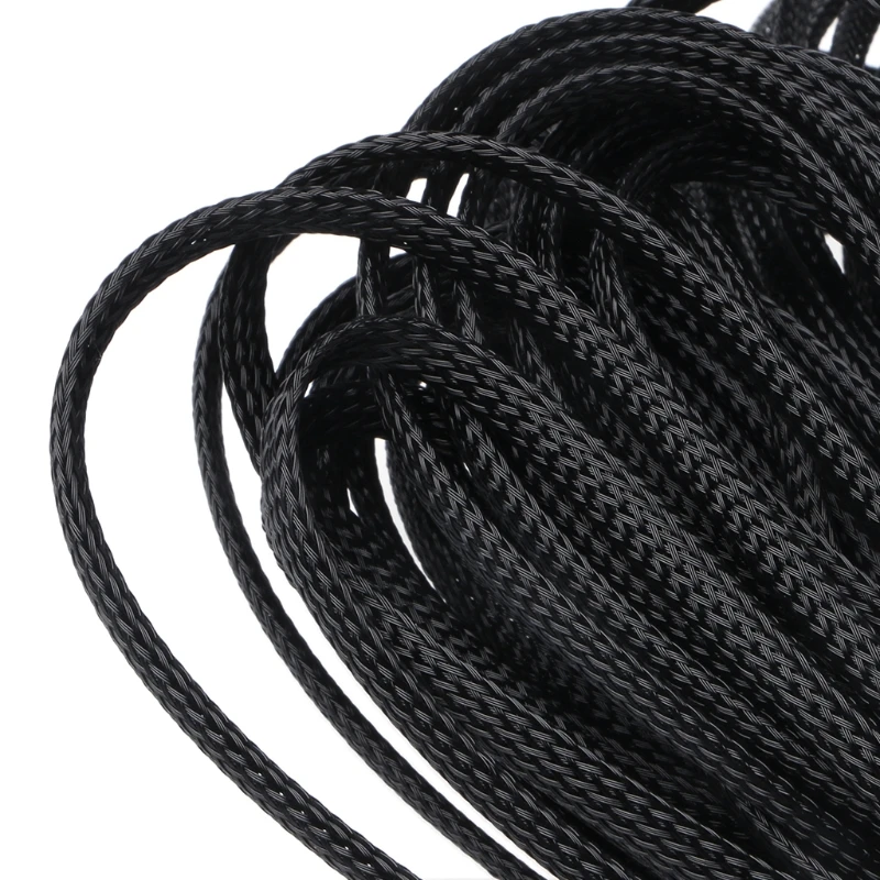 6mm Braided Expandable Nylon Cable Mesh Harness Wire Sleeving Sheathing ...