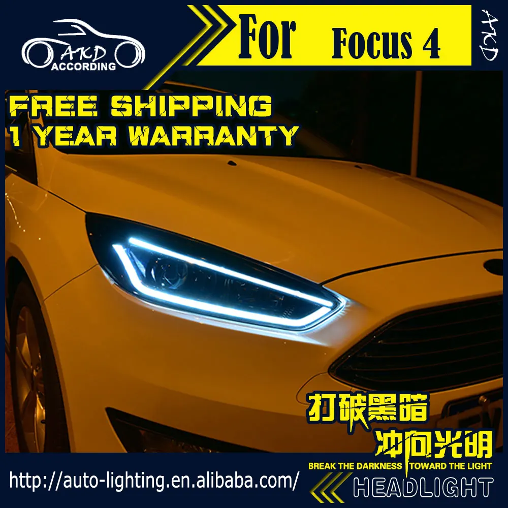 AKD Car Styling Head Lamp for Ford Focus LED Headlight 2015 2018 New ...