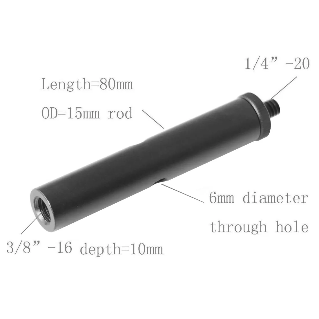 Photography Kit 15mm Rod Male 1/4 Thread to Female 3/8 Mount Connecting ...