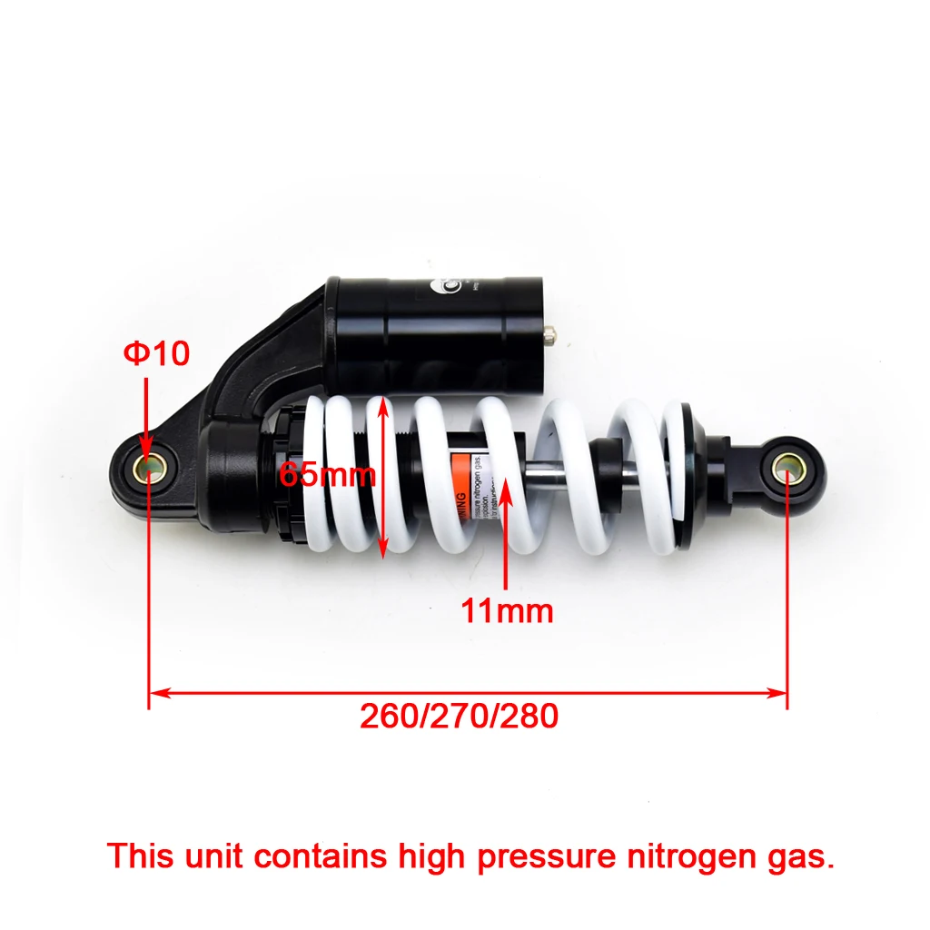 Rear Air Shock Absorber Suspension 260MM 270MM 280MM For Dirt Pit Bike ...