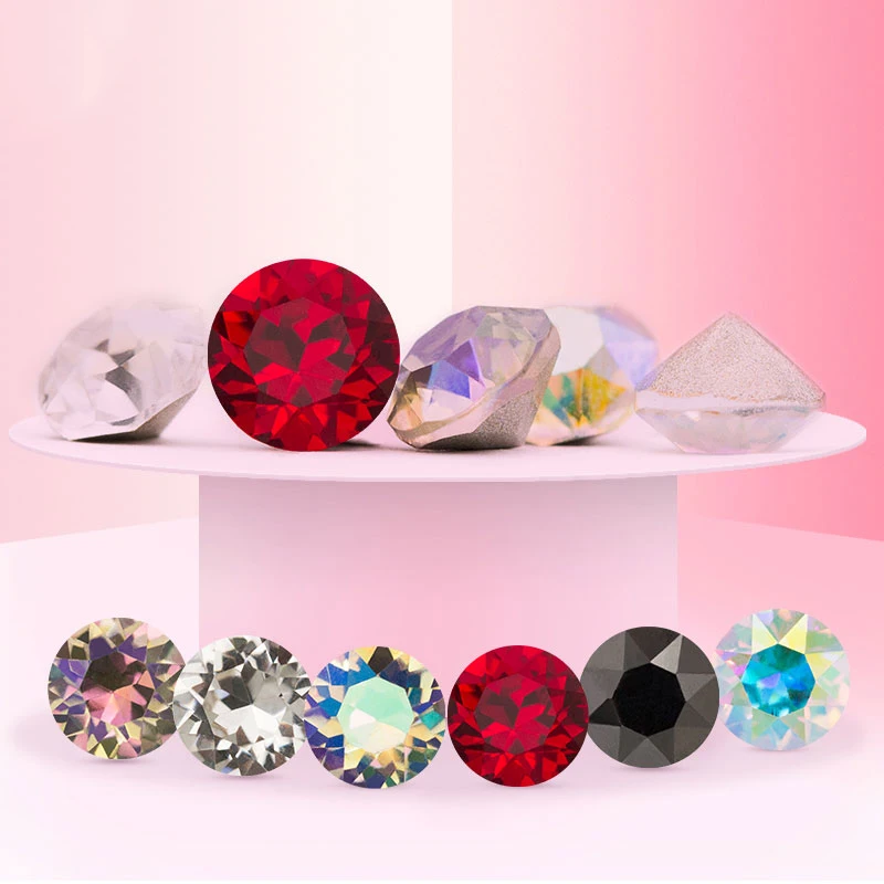 8-big-8-small-Crystal-AB-Color-Shiny-Rivoli-Rhinestones-Point-Back ...