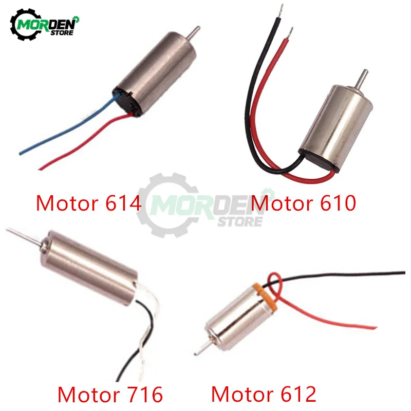 DC 1.5V 3V 3.7V High Speed Micro Motor 610 612 614 716 Hobby Motor Gear ...