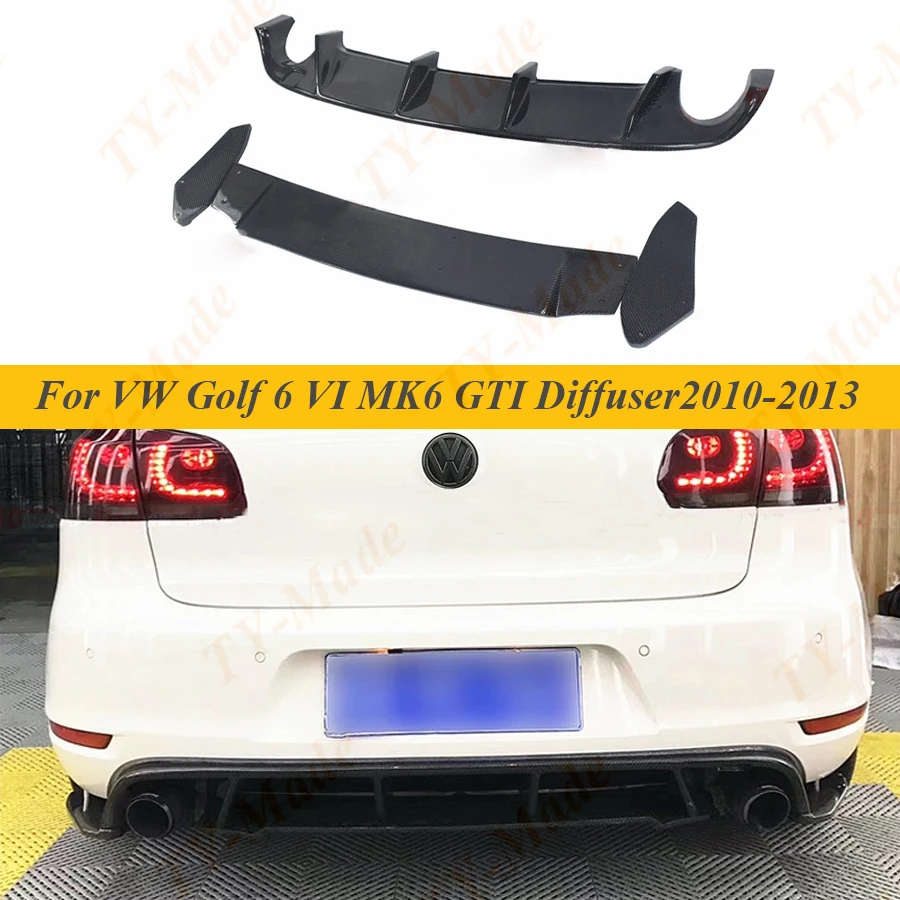 Golf-6-Carbon-Fiber-Rear-Bumper-Diffuser-Lip-Spoiler-Car-Styling-For ...