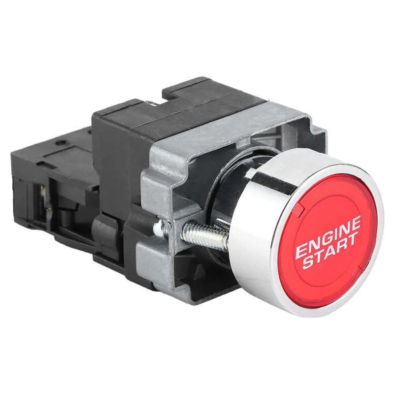 Ignition Switch Engine Starter 12V 10A LED Car Modification Button One ...