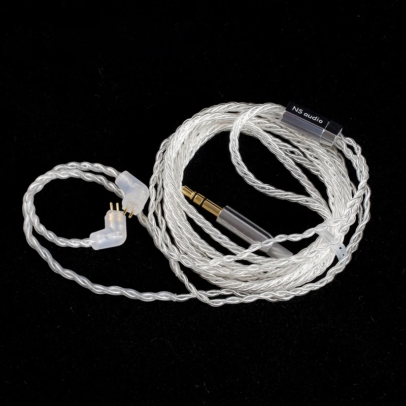 NS High-quality fever hifi new white wire earphone cable,Natural Sound