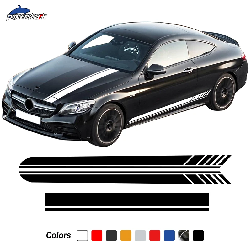 Edition 1 AMG Hood Bonnet Decal Side Stripes Skirt Sticker For Mercedes ...