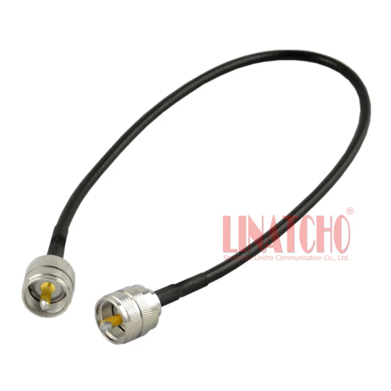 50cm Rg58u Double Pl259 Uhf Male To M Male Connector Jumper Cable For ...