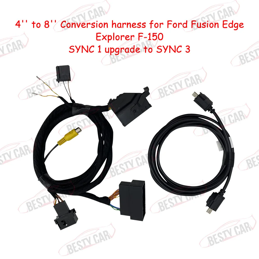 Bestycar 4" To 8" Pnp Conversion Power Harness Fit For Ford Sync 1 Sync ...