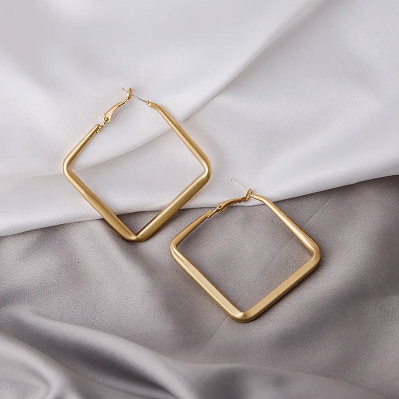 Gold Diamond Shaped Earrings