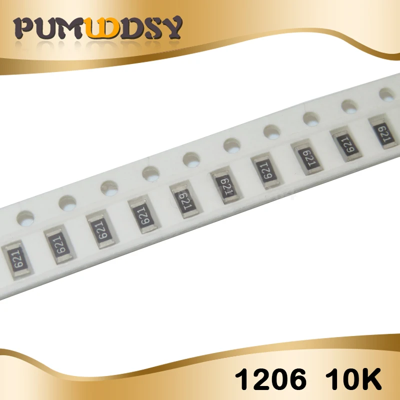 100PCS 1206 SMD Resistor 10K ohm chip resistor 0.25W 1/4W 103|Resistors ...
