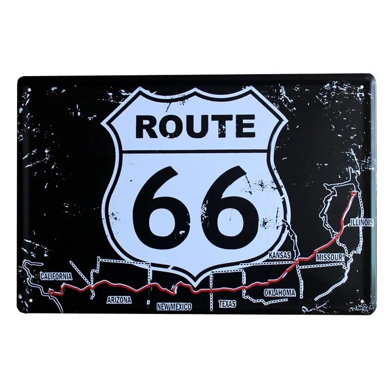 Vintage Metal Signs Route66 | Vintage Metal Signs Route | Metal Sign ...