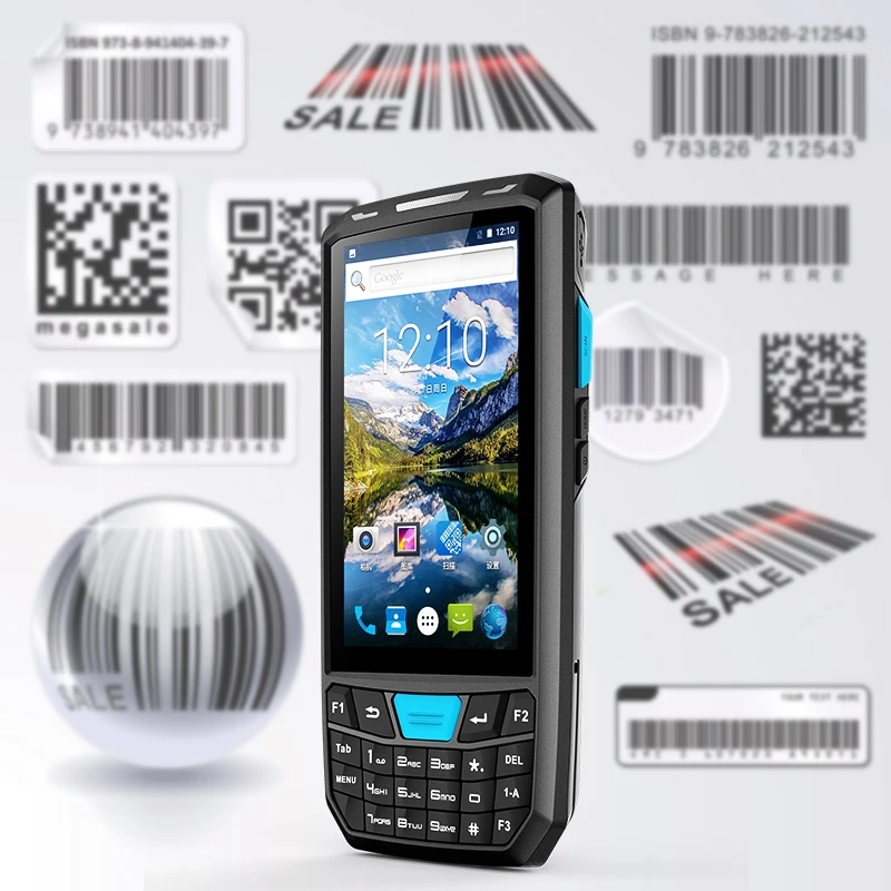 Touch Screen Android Handheld Pda Barcode Scanner 1d 2d Portable Data ...