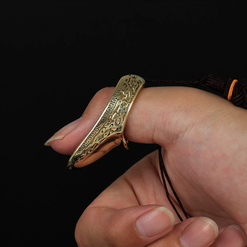 Toparchery-Brass-Fingerstall-Finger-Archery-Chave-Anel-de-Polegar ...