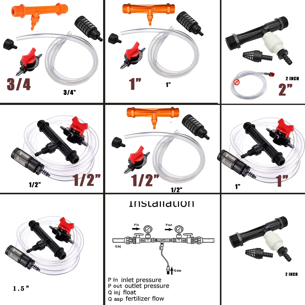 Venturi Fertilization System 1 "2" 3/4 "1/2" ชลประทาน Venturi อัตโนมัติปุ๋ยหัวฉีดปุ๋ยเข็มฉีดยา ...
