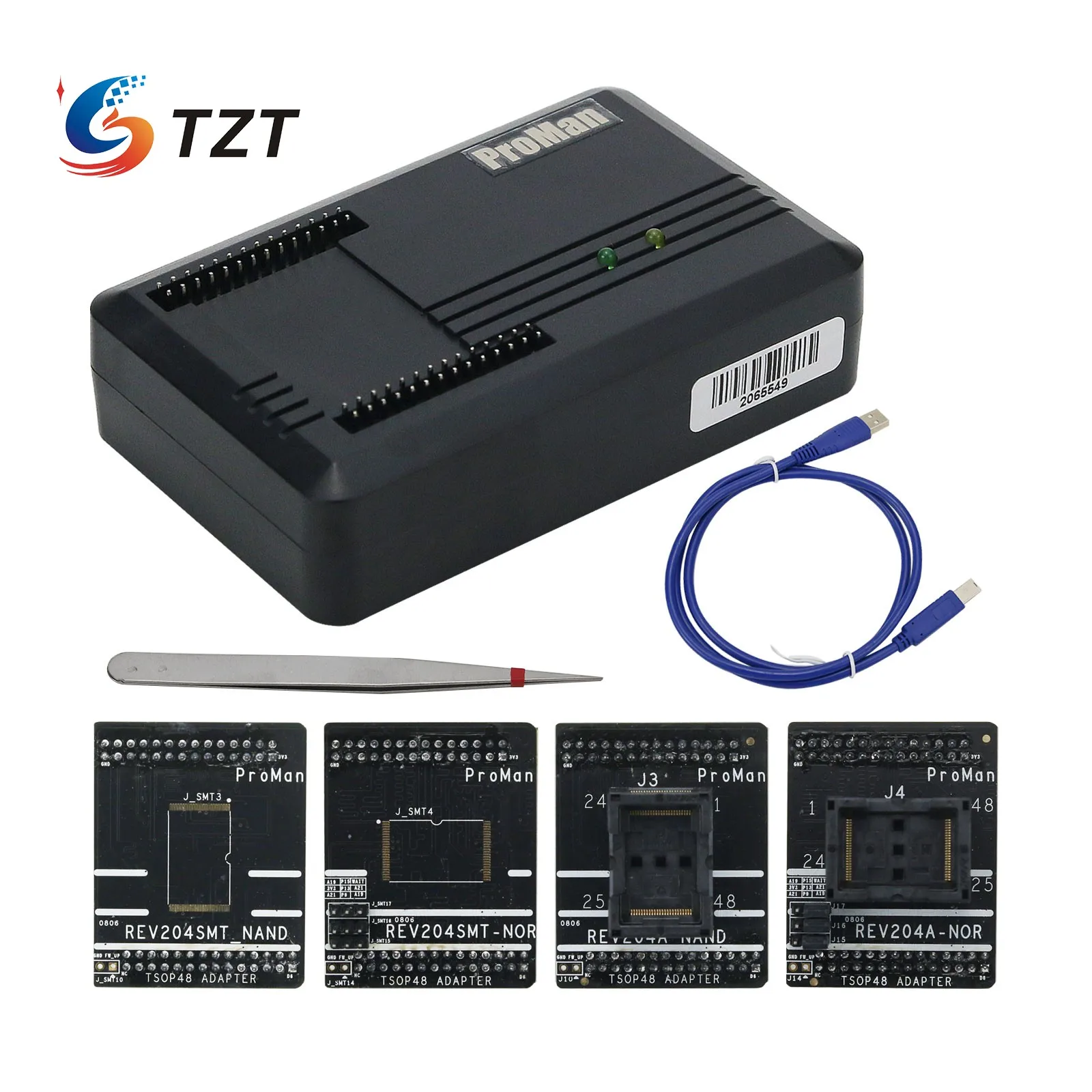 Programador de Flash TZT para TSOP48 NAND Flash LCD lectura de escritura TSOP56 Flash NOR Chip ...