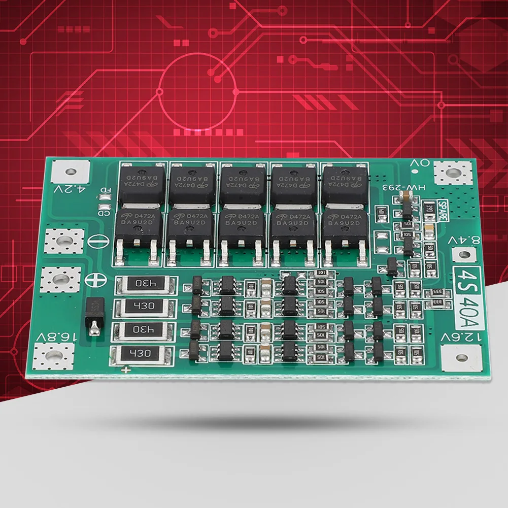 Battery Protection Board 40A 18650 Li Ion Lithium Battery Protection ...