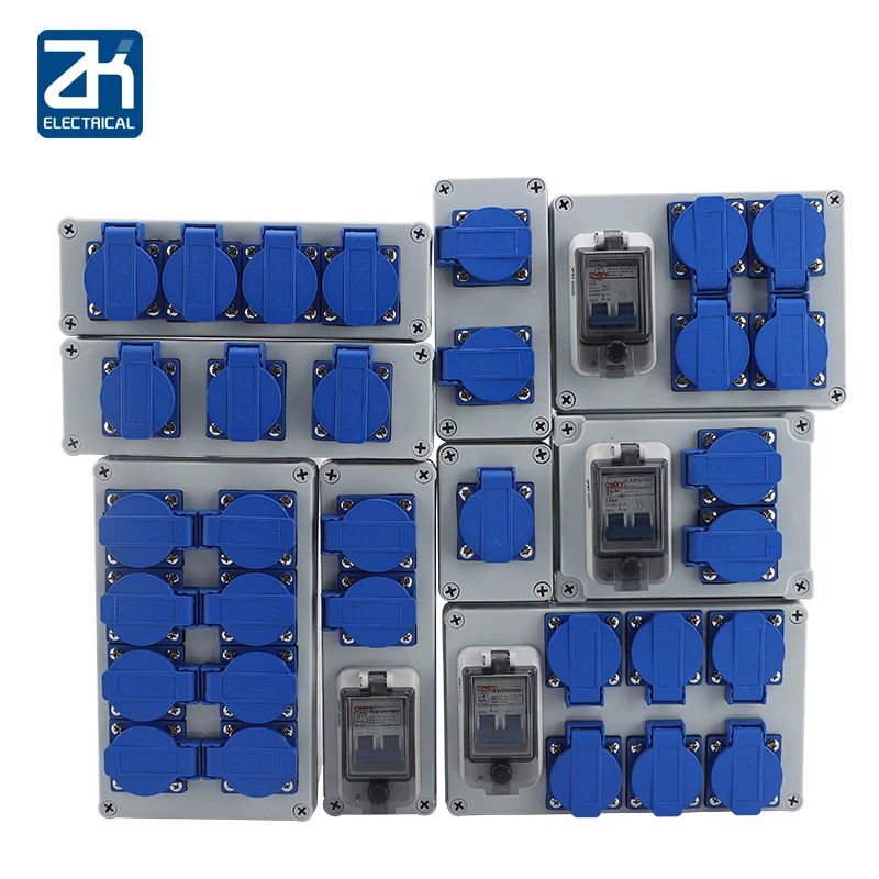 Outdoor rainwater socket Three holes 10A EU home wall mounted multi ...