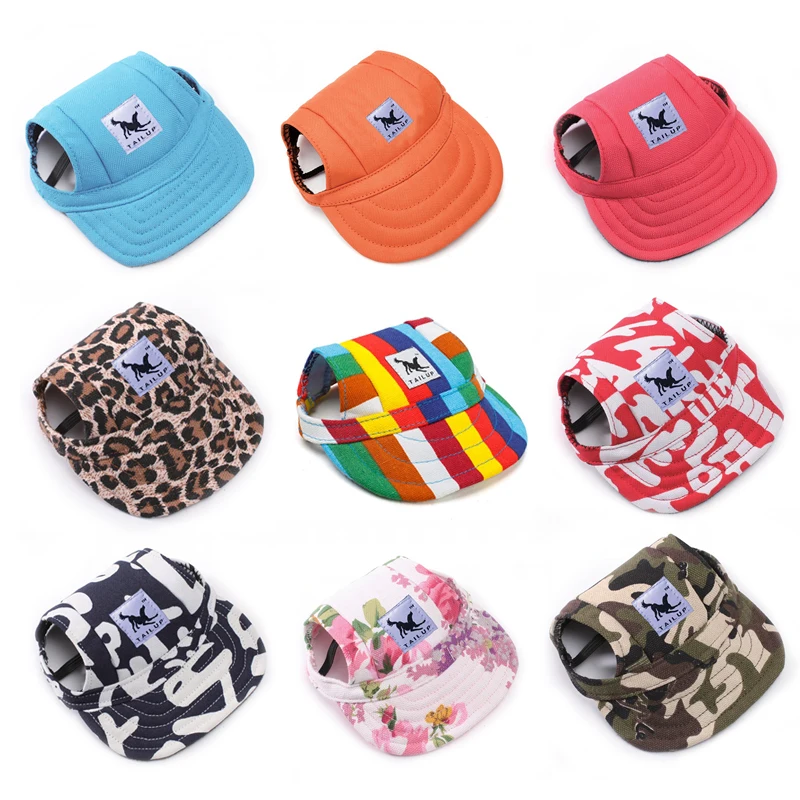 Pet Hat with Ear Holes Adjustable Baseball Cap for Medium Small Large ...
