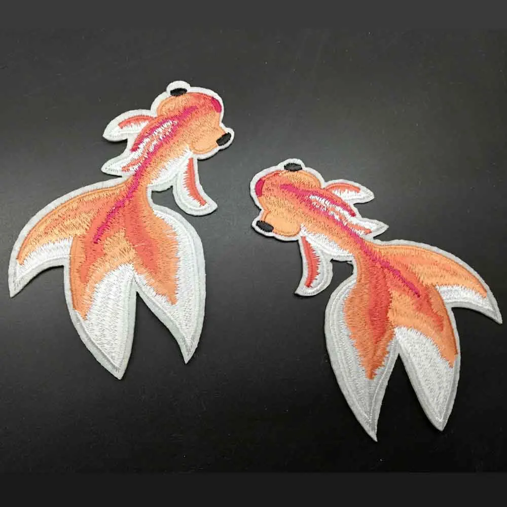 Big Size Fish Iron On Patch Embroidered Clothes Patch For Clothing ...
