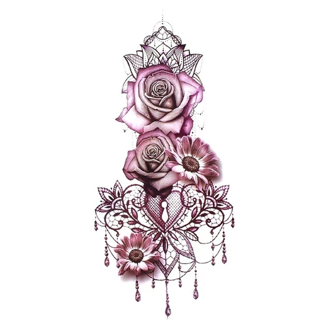 Dark Purple Flower Tattoos