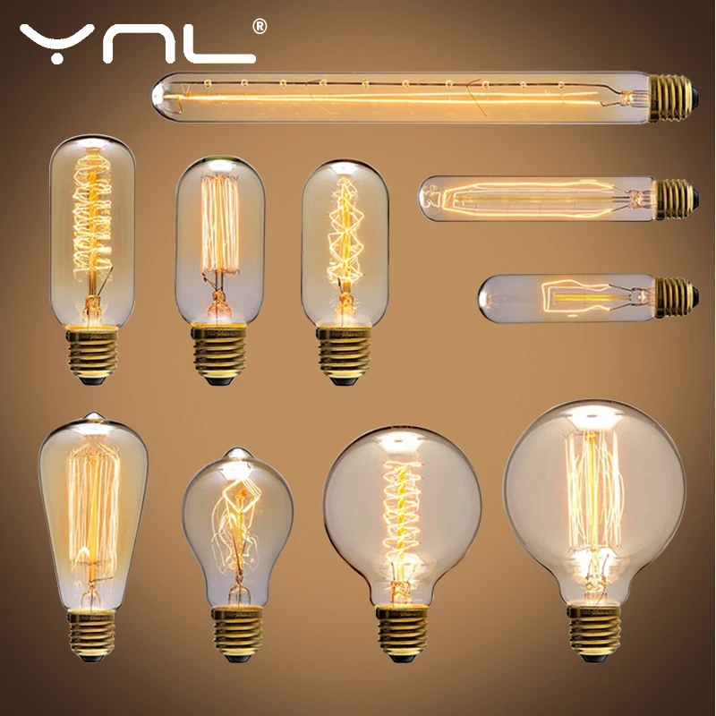 Lampadina-Edison-Vintage-E27-ST64-T10-T45-G80-G95-40W-lampadario ...