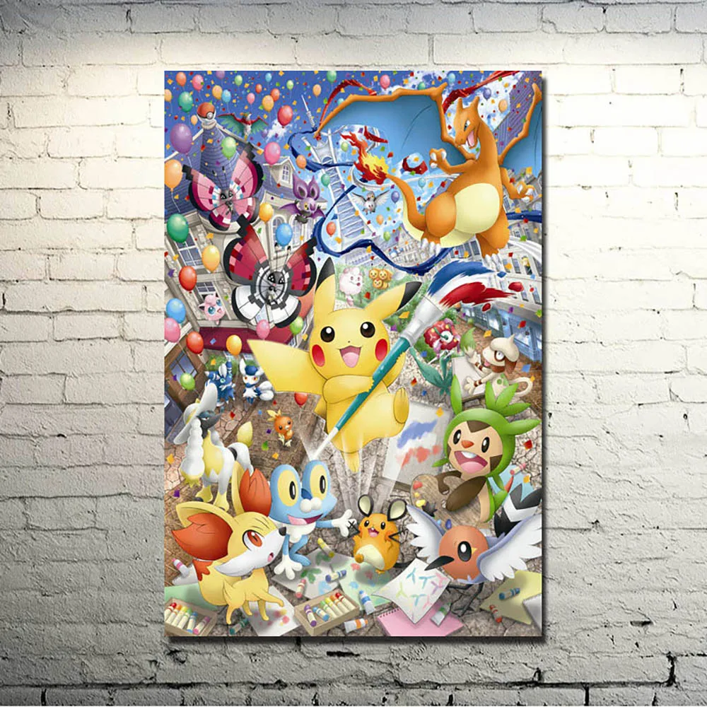 Pokemon Pikachu Animation Printed Canvas Poster - KawaiiMerch.com