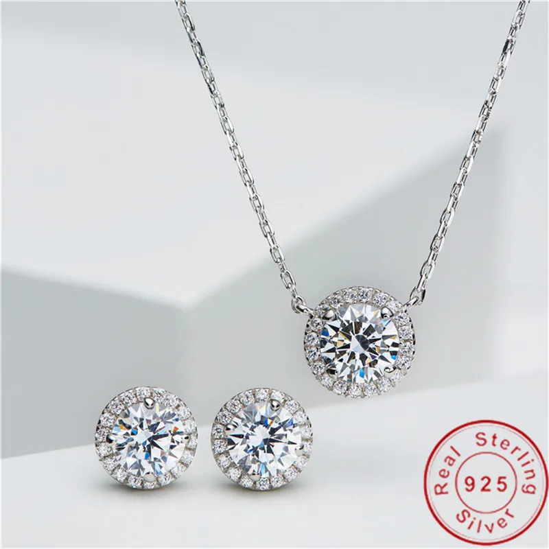 Handmade-Diamond-Jewelry-set-Real-925-Sterling-Silver-Bijou-Party ...