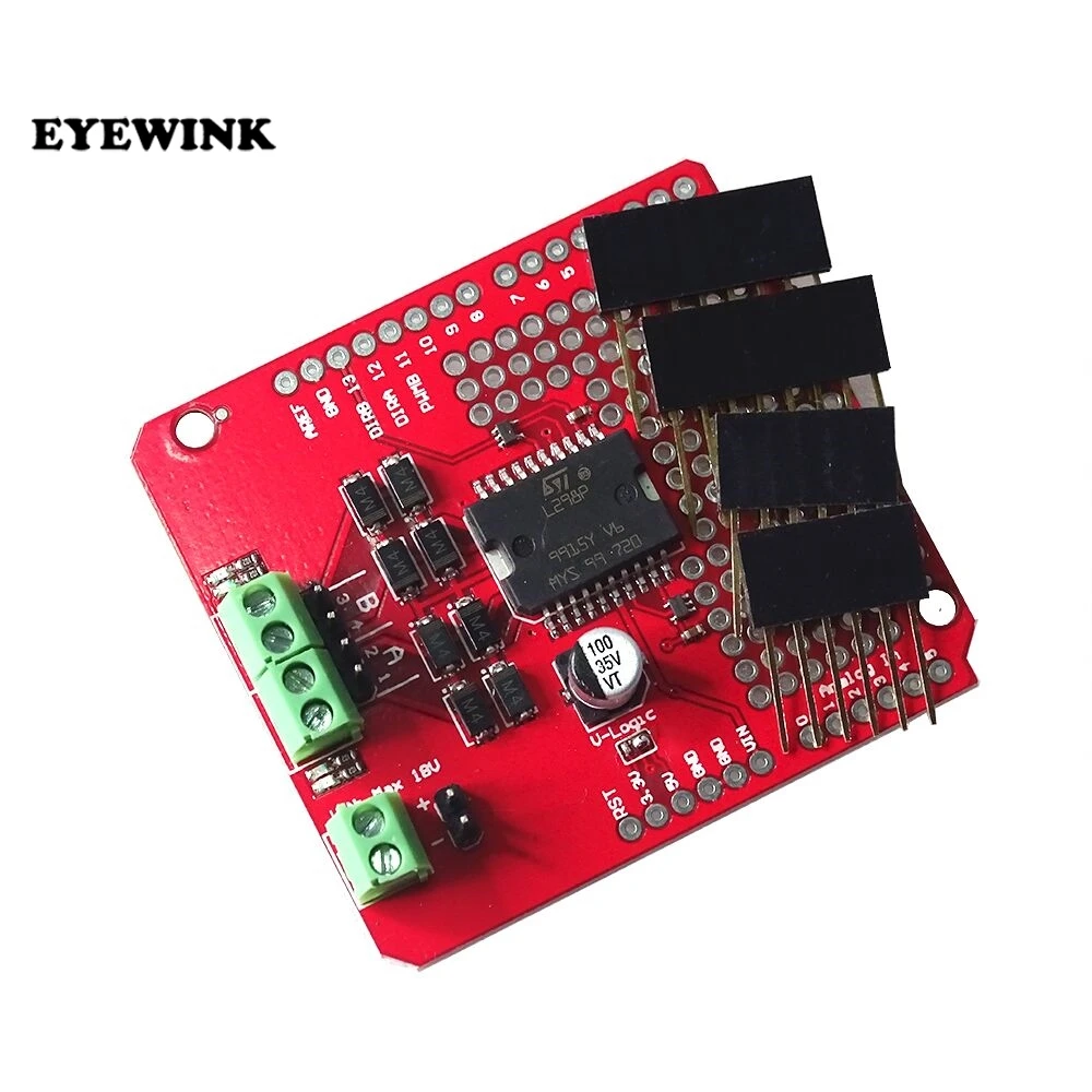 Dual Current Channel Motor Driver Shield L298P 2A DC Stepper Driving ...