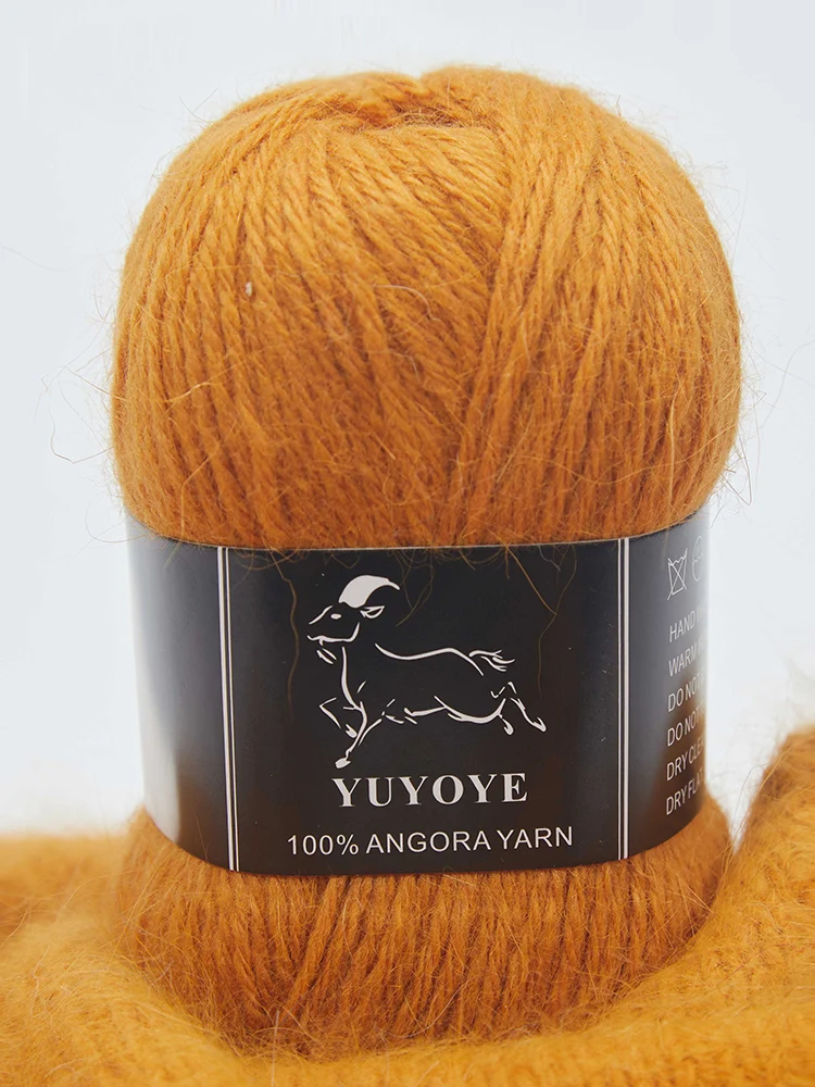 Yuyoye 100% Angora Yarn For Hand Knitting 4-ply Warm Soft Crochet Wool ...